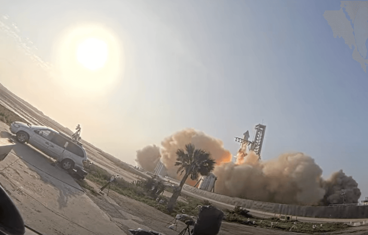 Busje Versus Raketlancering Spacex Super Heavy Plankgas